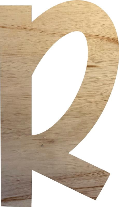Blank 18'' Tall Wooden Alphabet Letter R, Paintable Girl Craft Wood ...
