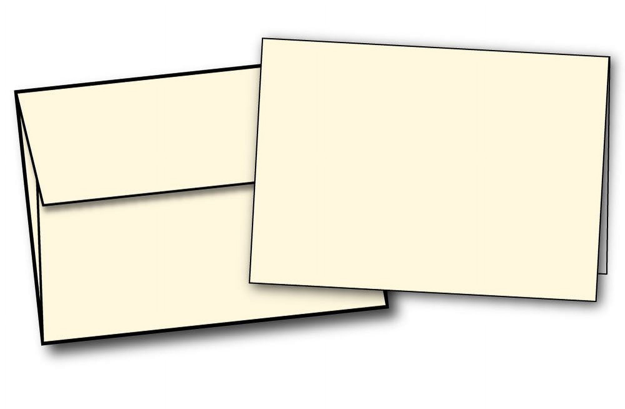 Blank 5" X 7" Cardstock and Envelopes - Ivory/Cream - Heavyweight 80lb ...
