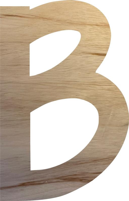 Blank 8'' Tall Wooden Alphabet Letter B, Paintable Girl Craft Wood ...
