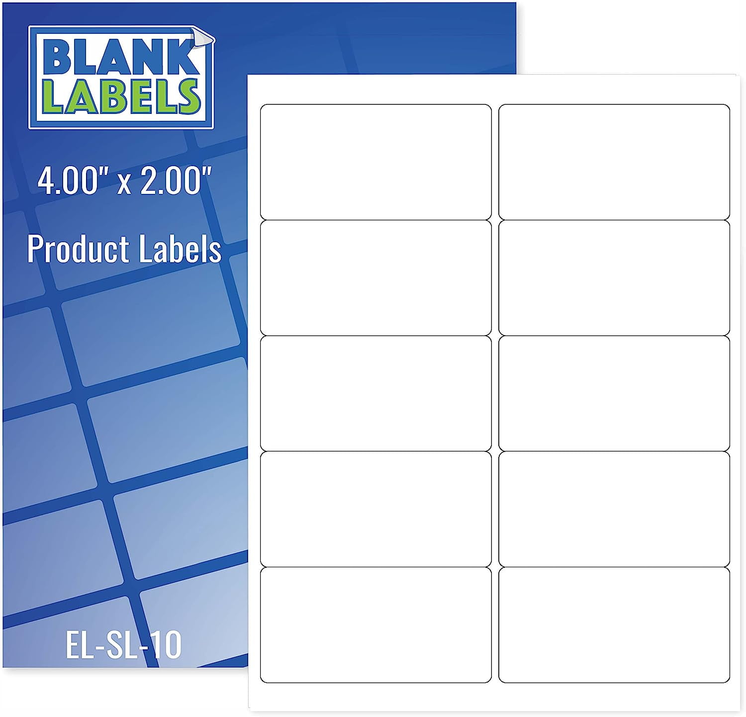 Blank Address Shipping , 2" x 4" Permanent White Matte Label, Inkjet ...