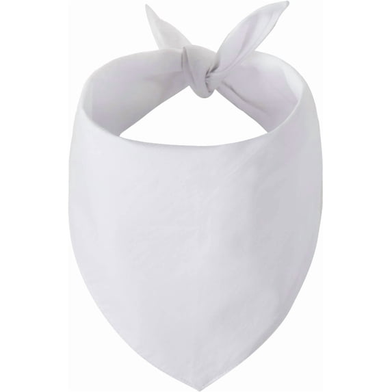 Blank Bandanas Medium-1PCS, DIY Solid White Triangle Scarf Handkerchief ...