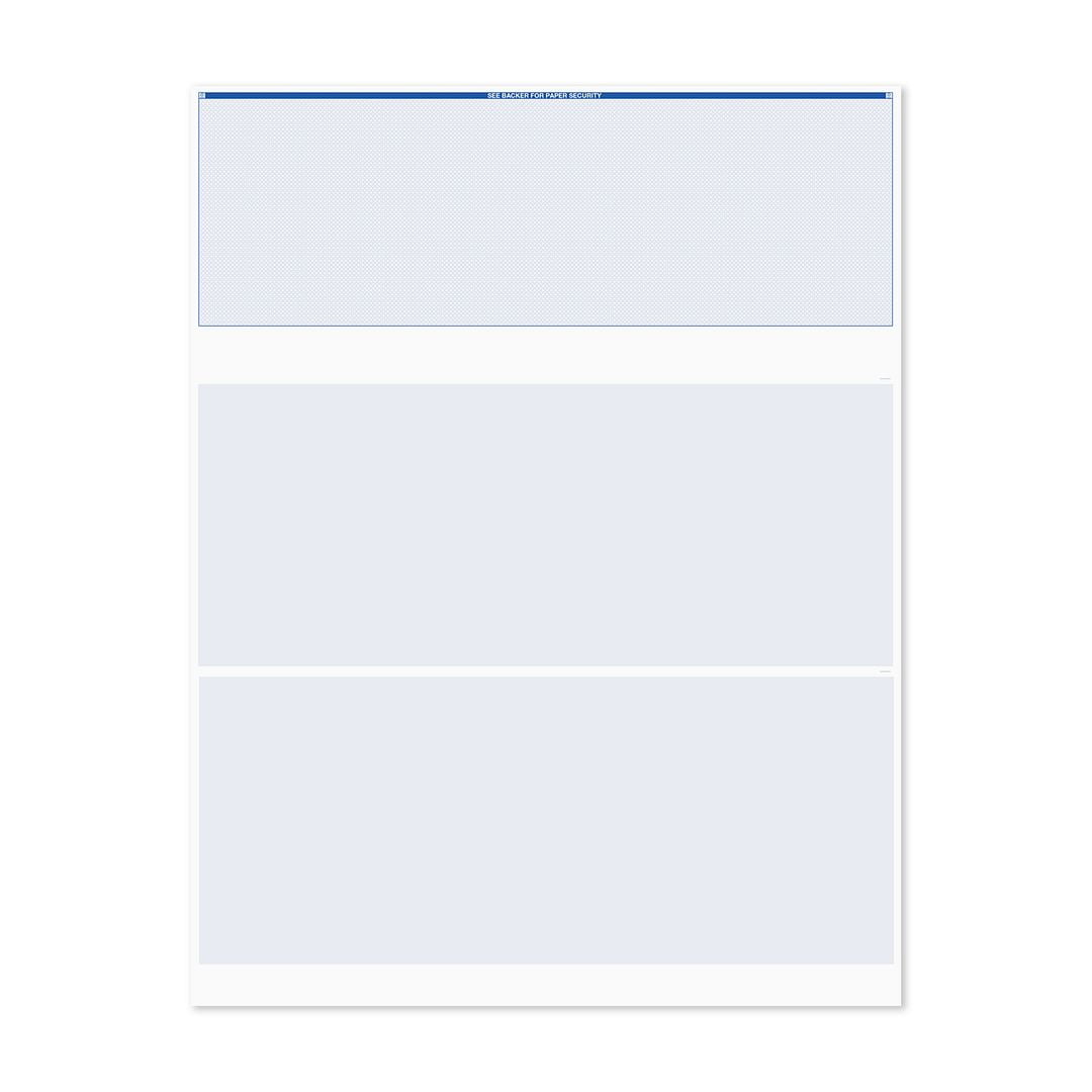 "Blank Blue Computer Checks, 8.5"" x 11"", 250 Laser & Ink Jet Checks ...