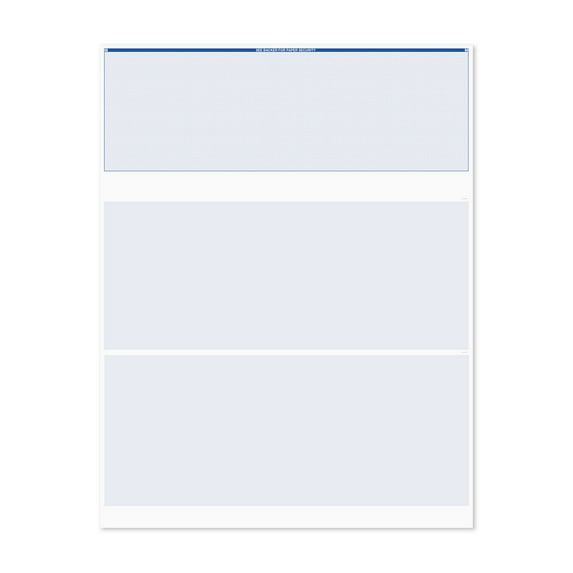 "Blank Blue Computer Checks, 8.5"" x 11"", 250 Laser & Ink Jet Checks ...
