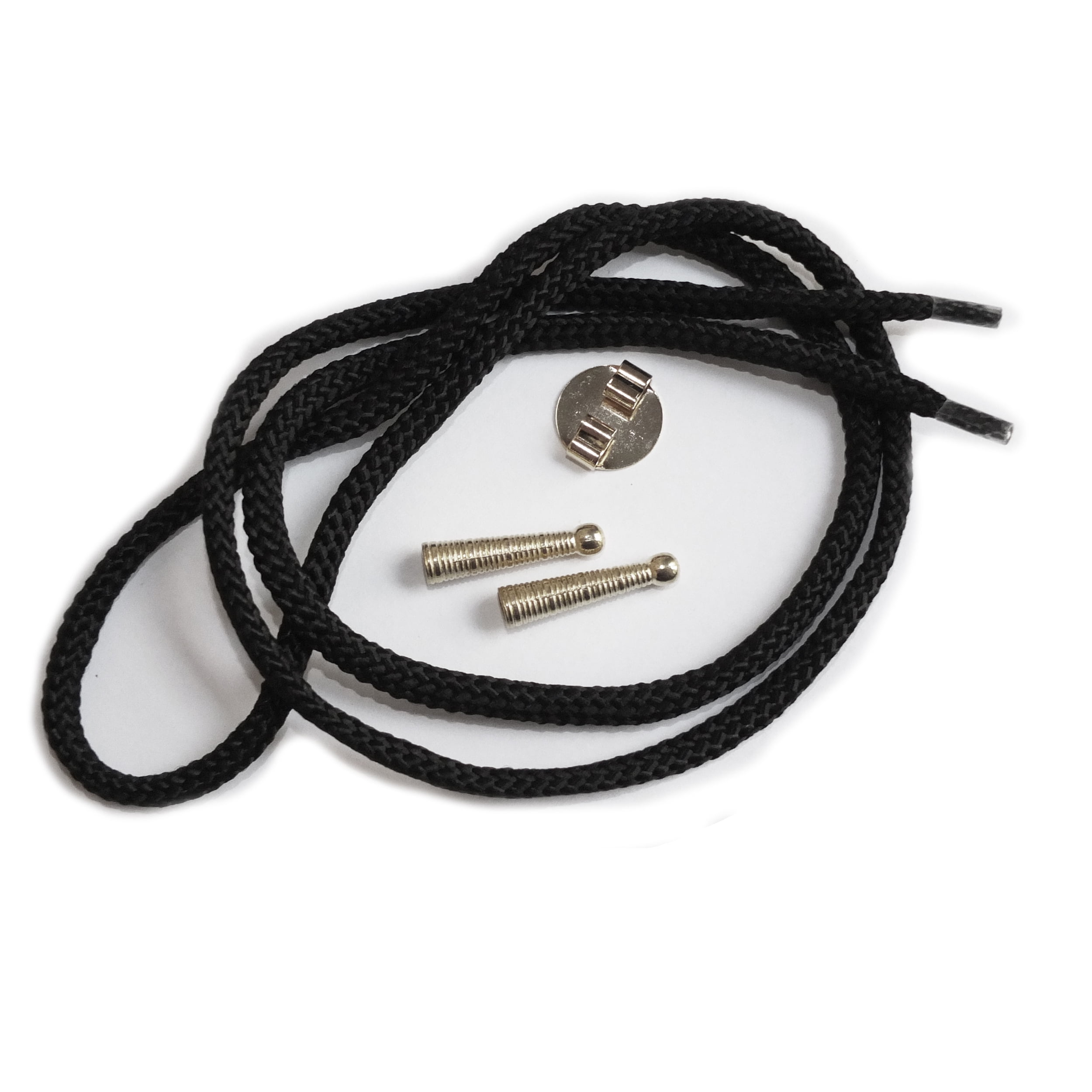 Blank Bolo Tie Kit Round Slide Ridge Tip Goldtone Parts Black Cord ...