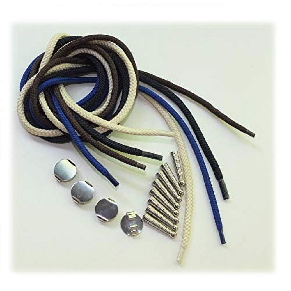 Blank Bolo Tie Parts Kit Assorted Cord Colors DIY Silver Tone Supplies ...