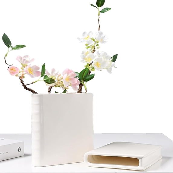 Blank Book Vase, Blank Book Vase for Flowers, DIY Ceramic Vases Kit to ...