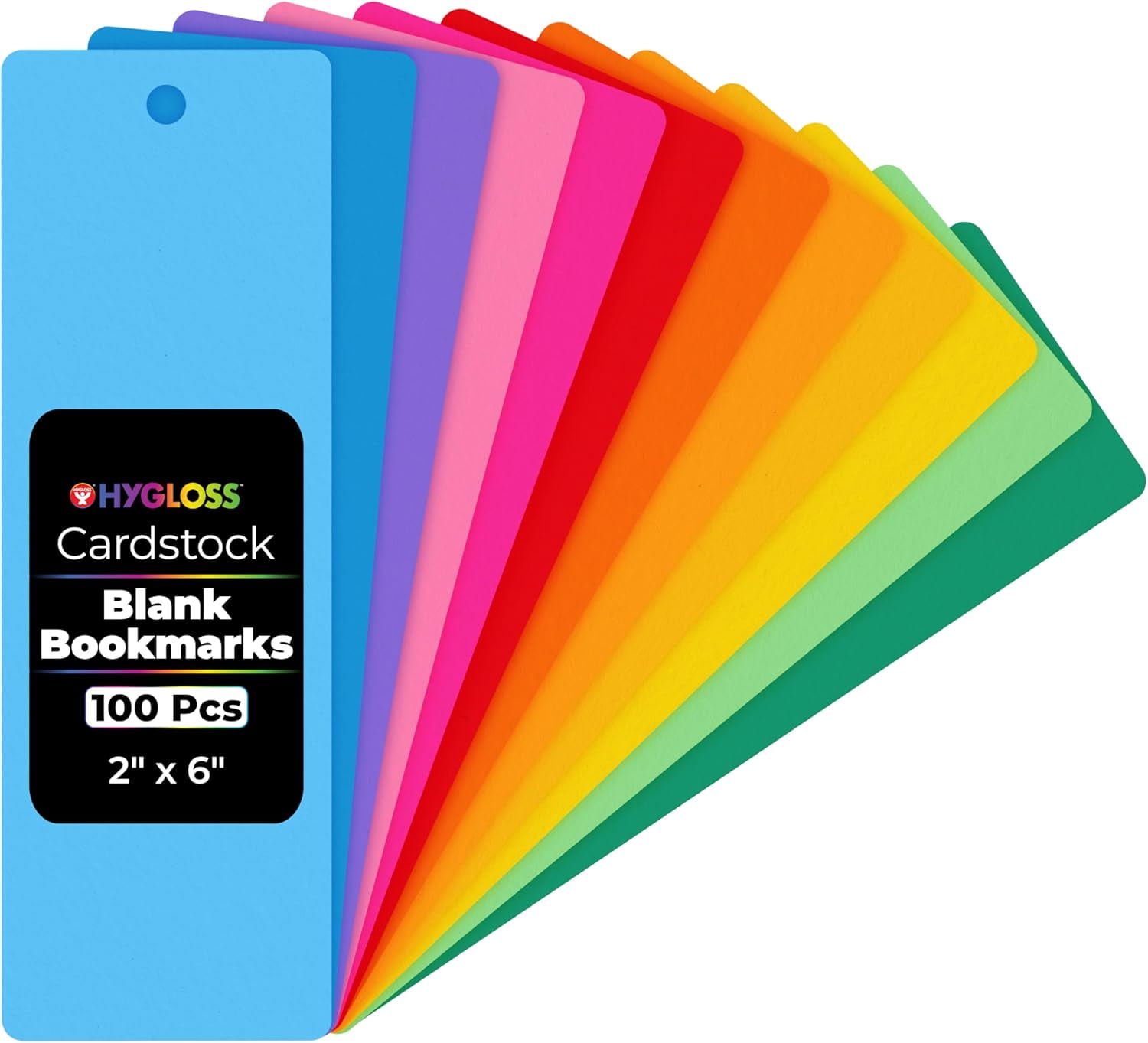 Blank Bookmarks to Decorate - 100 Colorful DIY Bookmark Cardstock ...