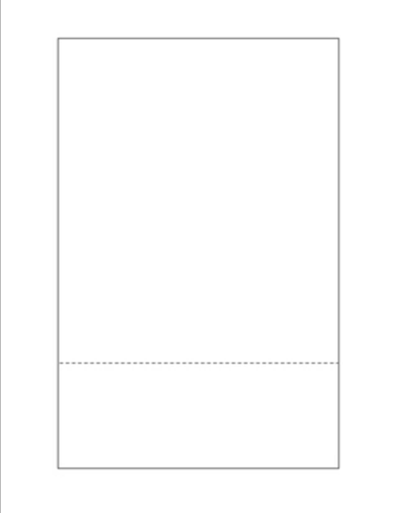 Blank Business Form, 11" x 17", w Perfed Bottom 3" x 11", White Bnd ...