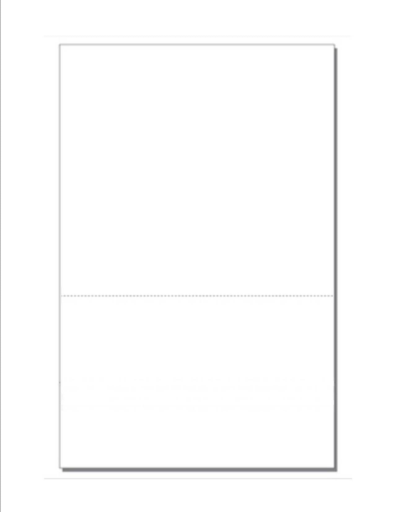 Blank Business Form, 11" x 17" w Perfed Bottom 5-11/16", White Bond ...