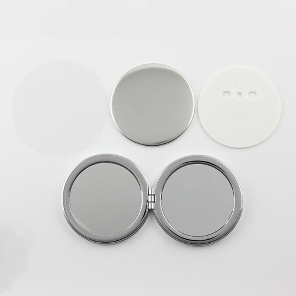 Blank Button Badge Parts Maker Double Sided Folding Vanity Mirror Blank ...