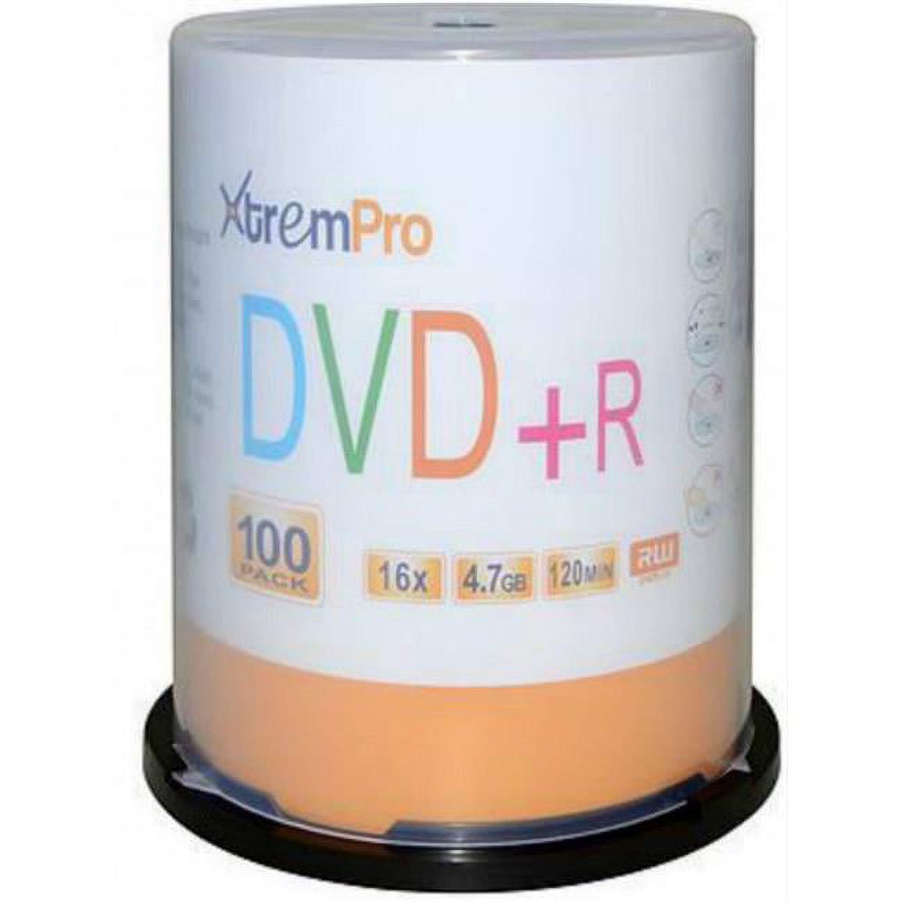Blank CD DVD+R 16x 4.7GB 120 Minutes Recordable DVD 100 Pack Storage ...