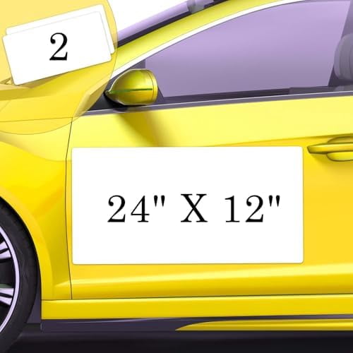 Blank Car Magnets with 40 mils -2 Pack 24” x 12” Rounded Corners ...