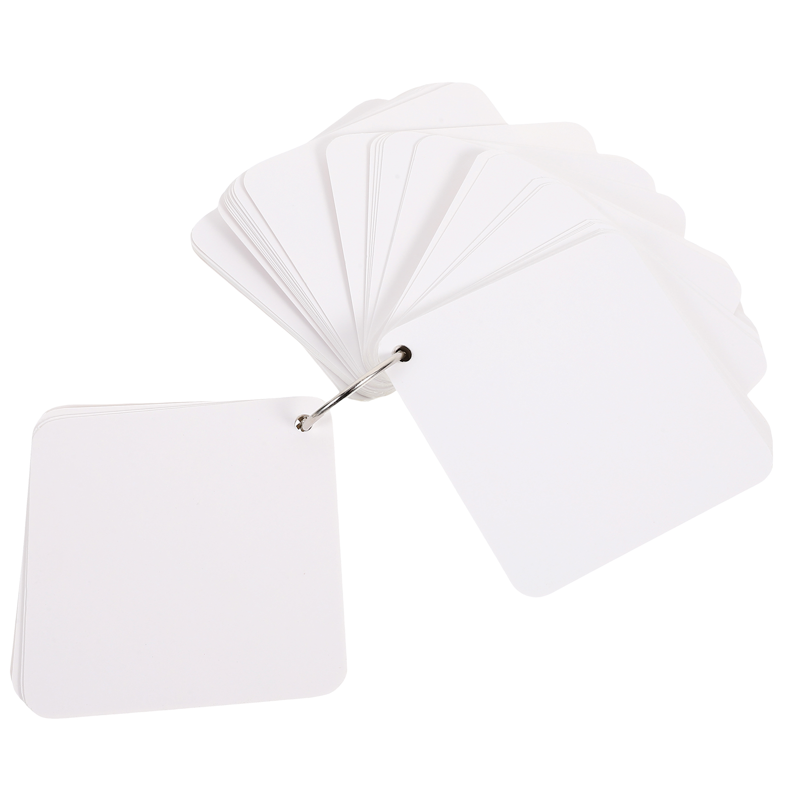 Blank Card Index Cards With Ring Notecards Flash Binder Clips Postcard ...