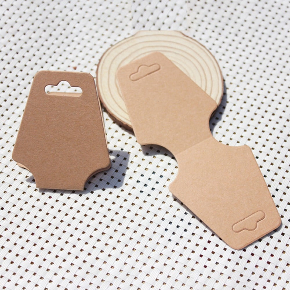 Blank Cardboard Necklace Display Cards BurlyWood 12x4.9x0.03cm Hole ...