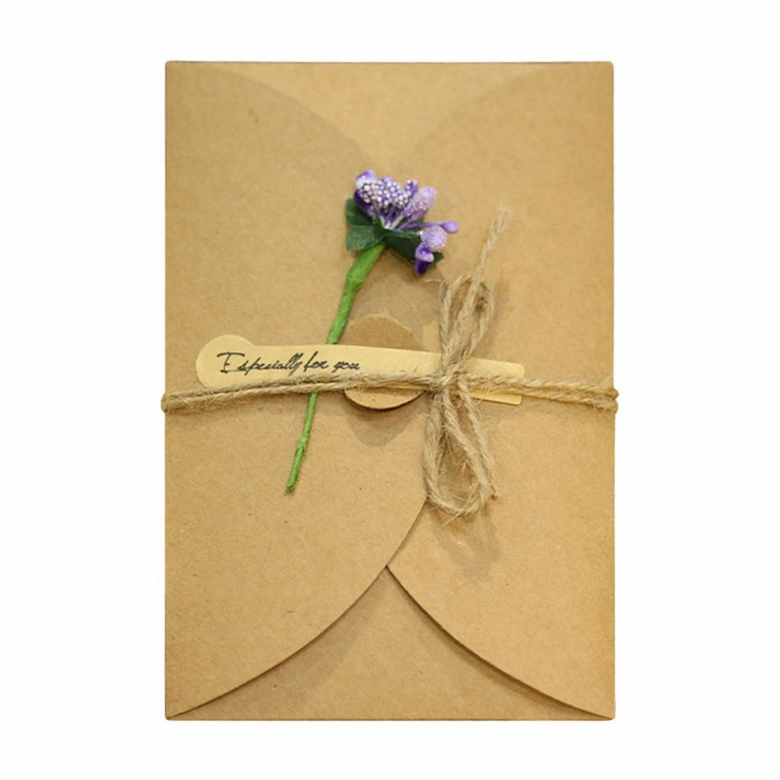 Blank Cards with Dried Flowers - 6.9x4.3 Inch Thank You Notes and ...