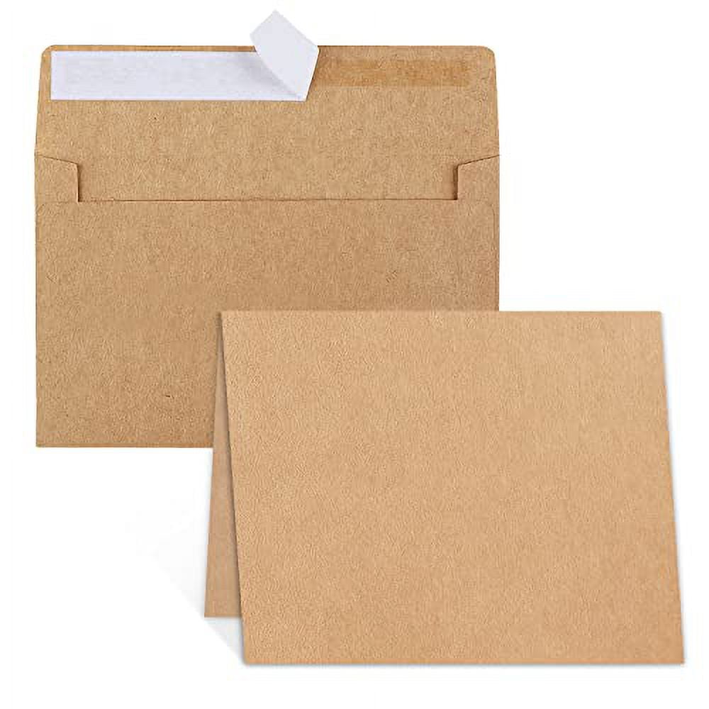 Blank Cards and Envelopes 4x6, 30 Pack Brown Invitation Cardstock with ...