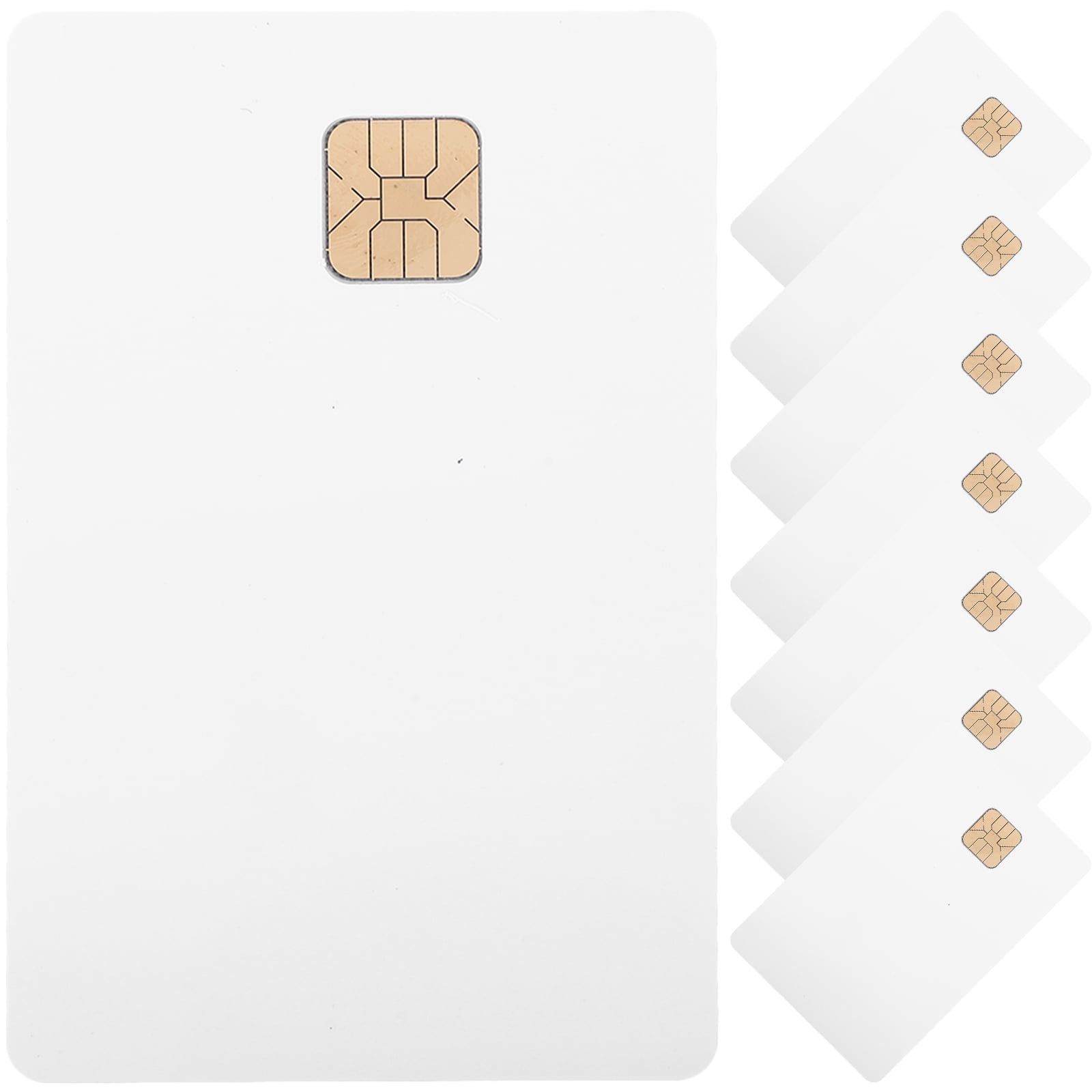 8pcs PVC Blank Smart IC Cards White Blank Cards with Chips - Walmart.com