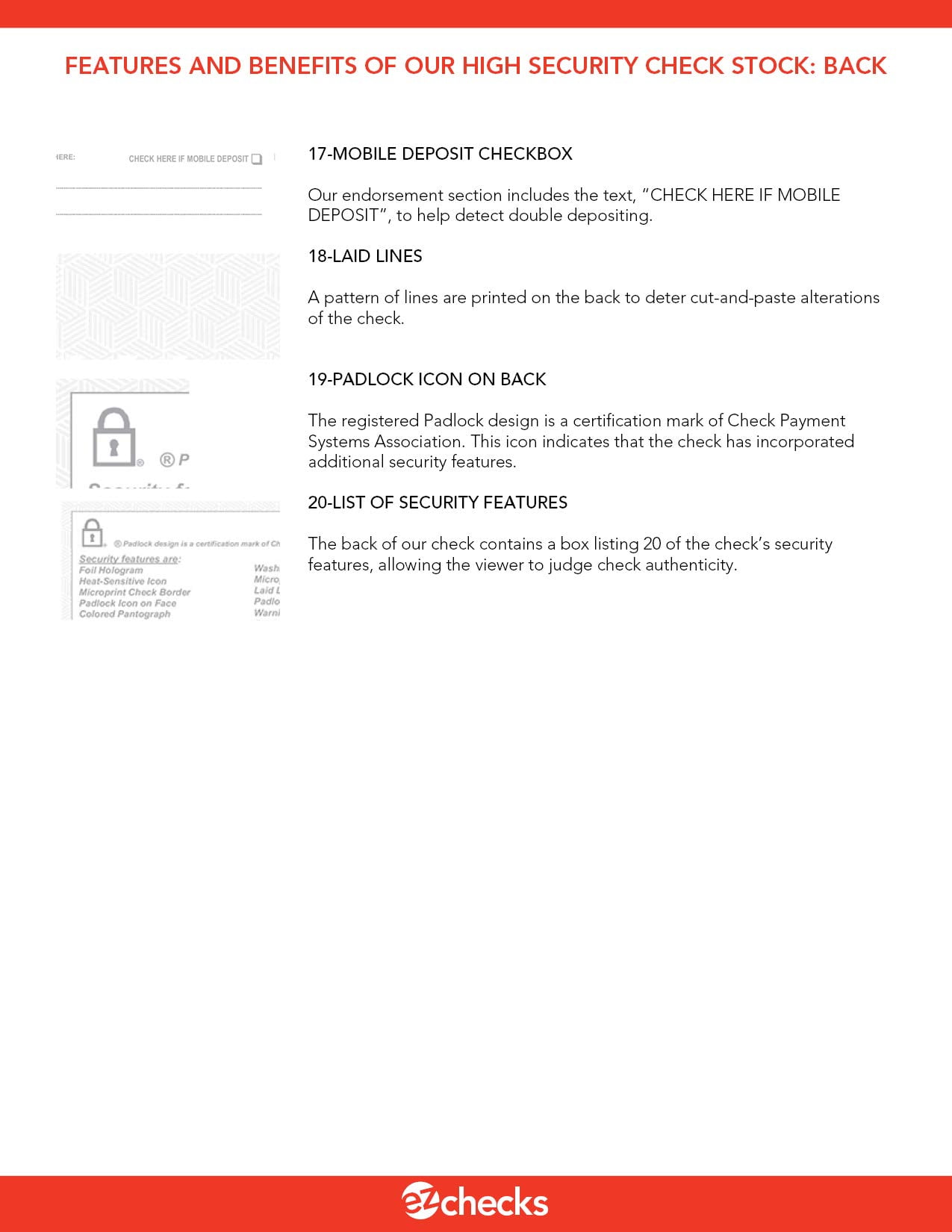 Blank Check Paper with Foil Hologram Security, 20 Anti-Fraud Features ...