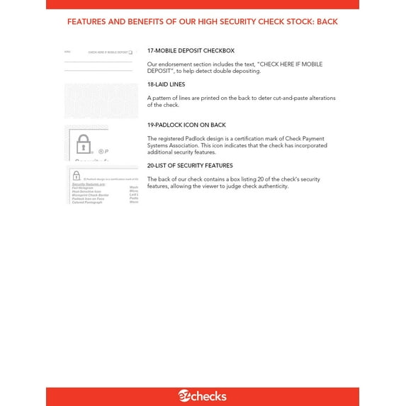 Blank Check Paper with Foil Hologram Security, 20 Anti-Fraud Features ...
