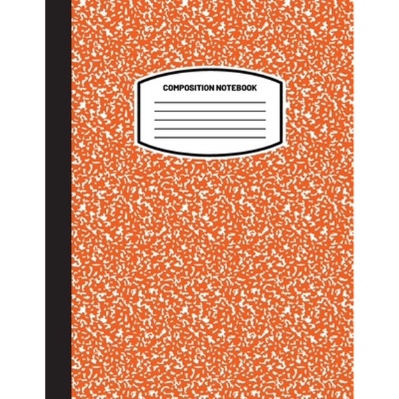 Blank Classic Wide Rule Composition Notebooks, 85in x 11in, Orange, 100 ...