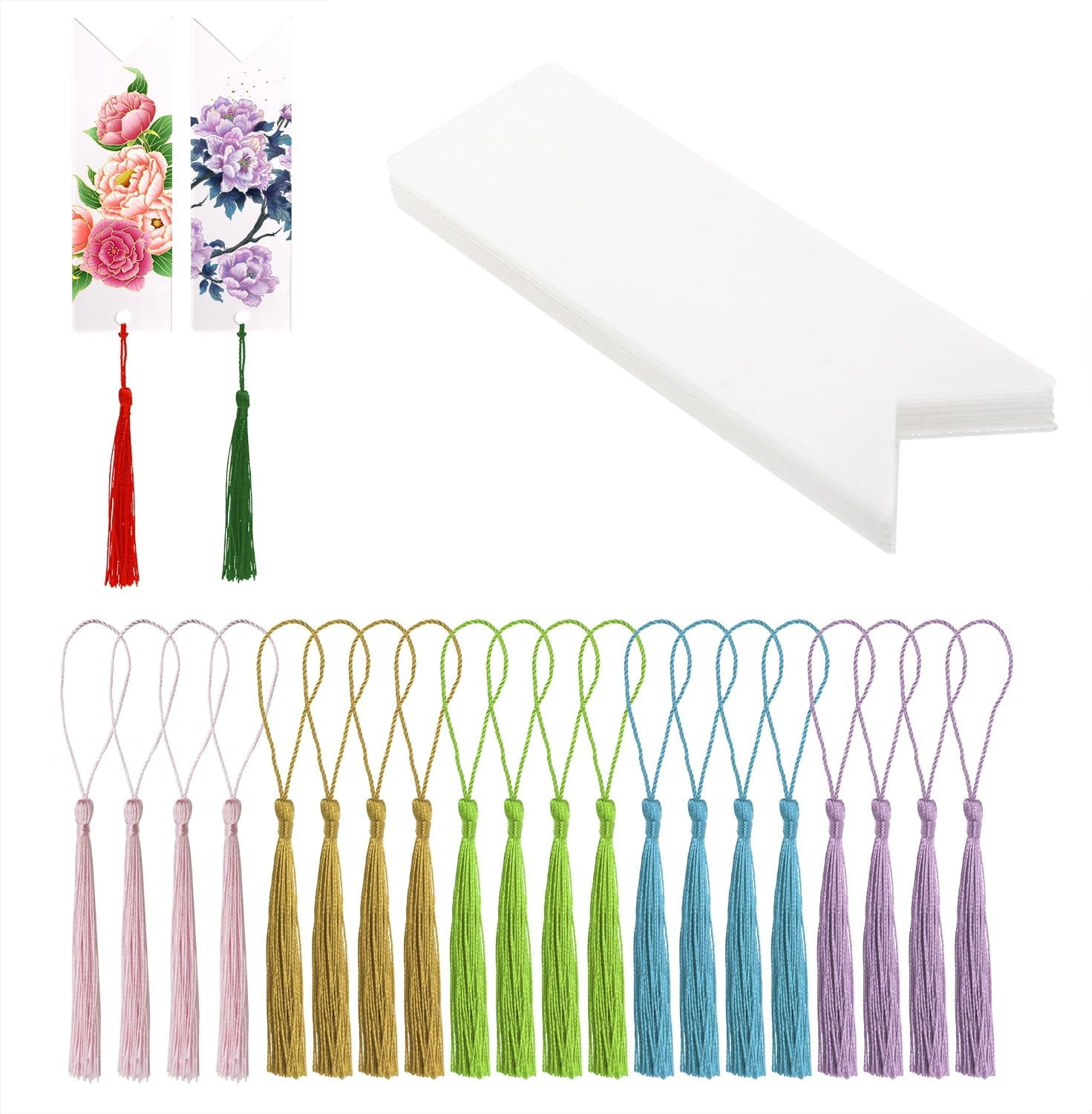 Blank Clear Acrylic Bookmarks 20Pcs Plastic Craft Transparent Acrylic ...