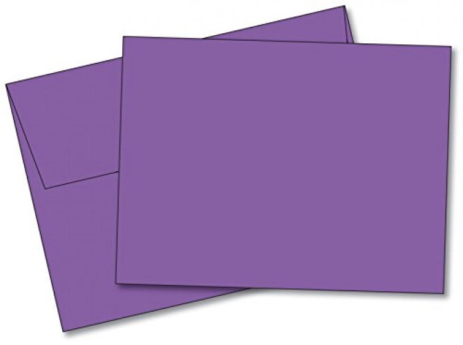 Blank Color Note Cards Uncoated - Grape - 5 x 7 Inches - 40 Cards and ...