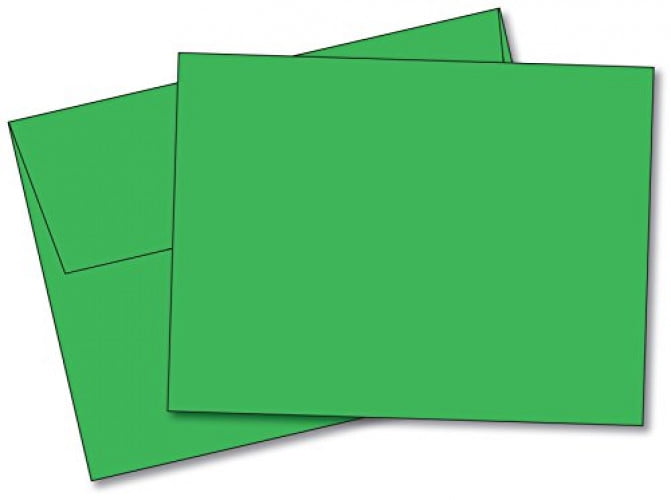 Blank Color Note Cards Uncoated - Green - 5 x 7 Inches - 40 Cards and ...