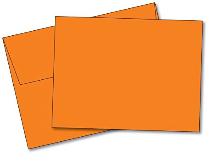 Blank Color Note Cards Uncoated - Orange - 5 x 7 Inches - 40 Cards and ...