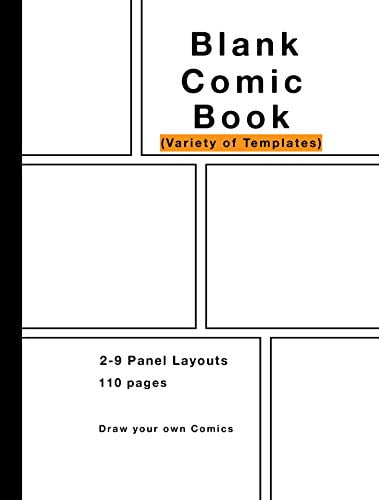 Pre-Owned Blank Comic Book: Variety of Templates, 2-9 panel layouts ...