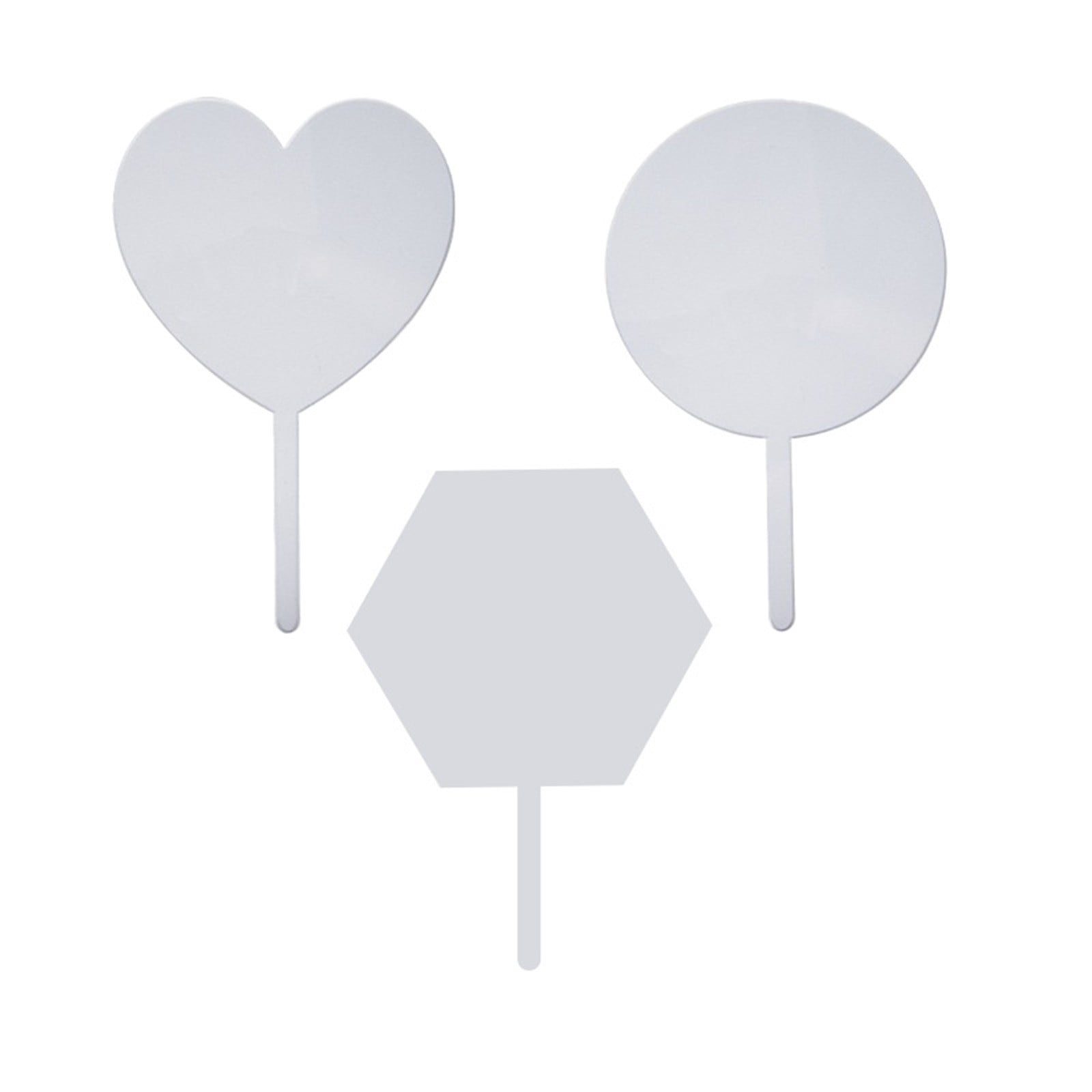 Blank DIY Hand Fans - 10 Pack Transparent Plastic Folding Fans for ...