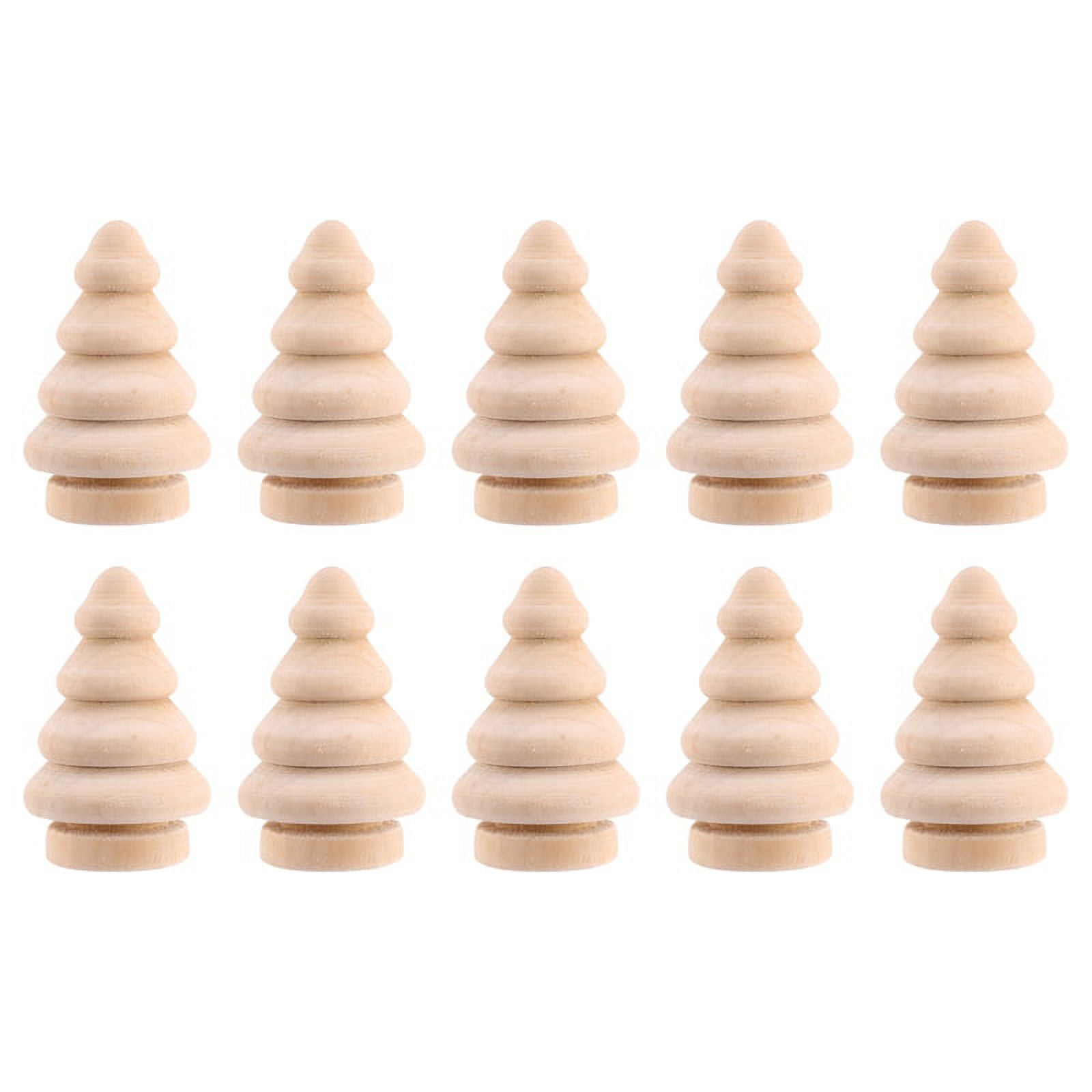 Blank DIY Wooden Christmas Tree Peg Dolls Cake Toppers Pack of 10 ...