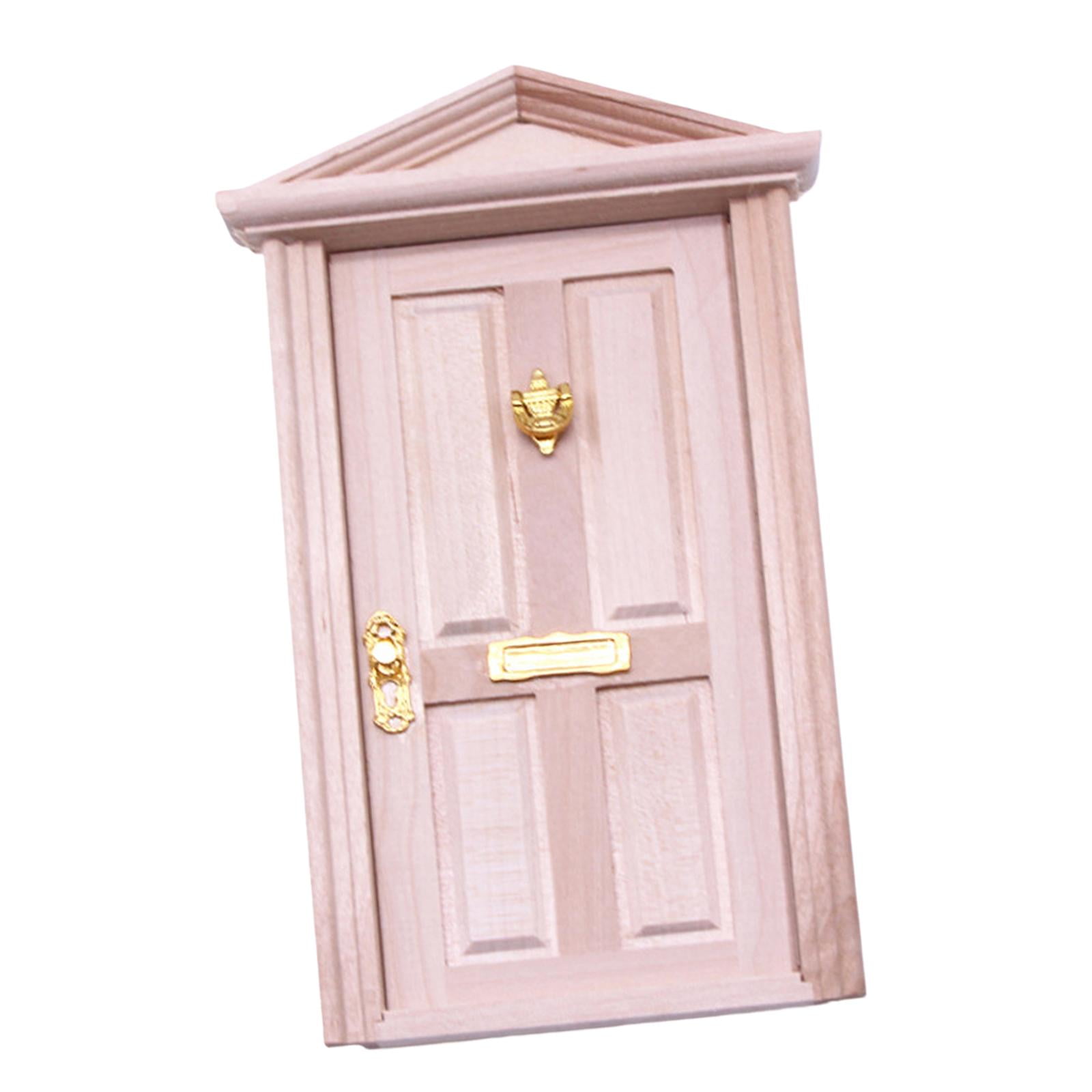 Blank Dollhouse Wood Door Doll Scene Front Door DIY Crafts Dollhouse ...