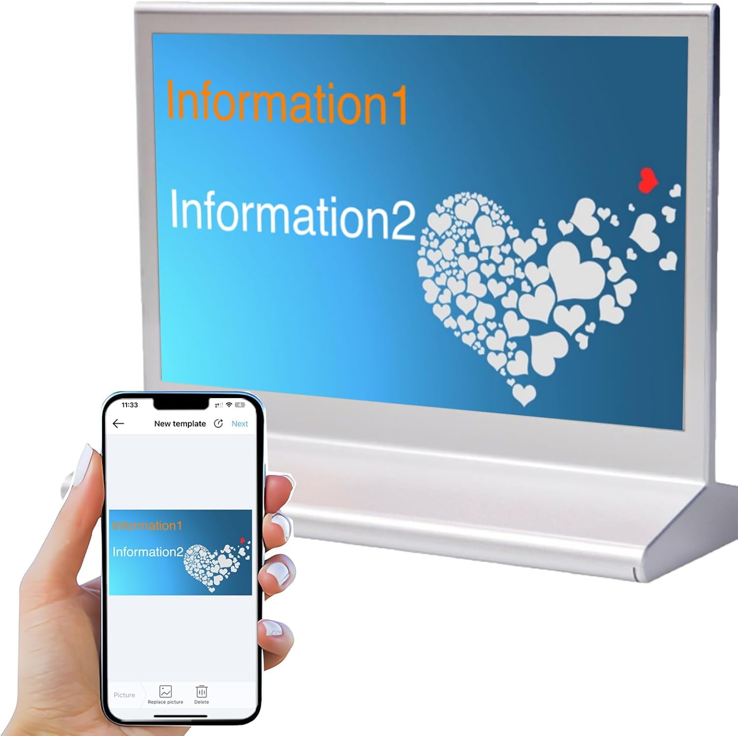 Blank Electronic Place Name Tent Cards Wireless, Desktop Editable E ...