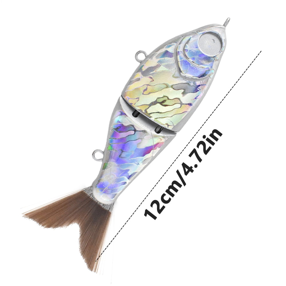 Blank Fishing Lures 2 Segments Glide Bait Soft Tail Artificial Fishing ...