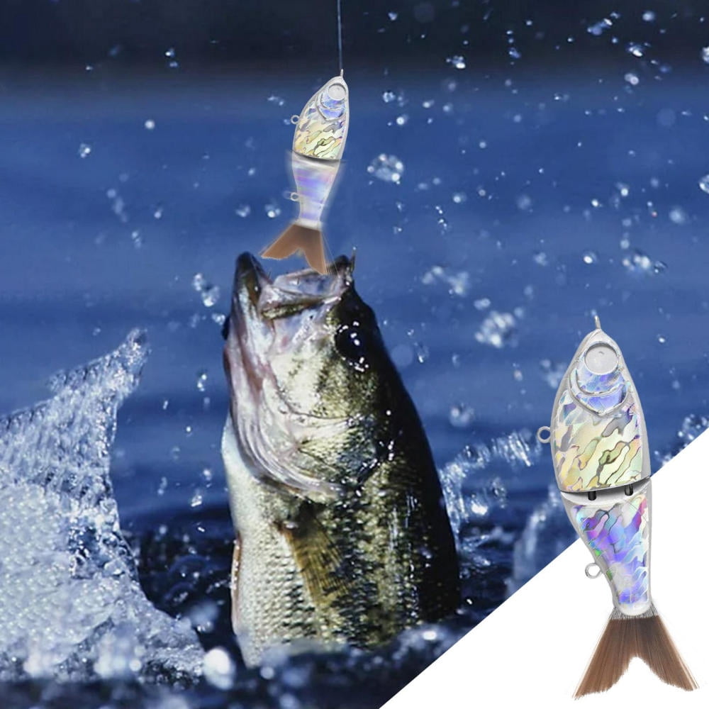 Blank Fishing Lures 2 Segments Glide Bait Soft Tail Artificial Fishing ...