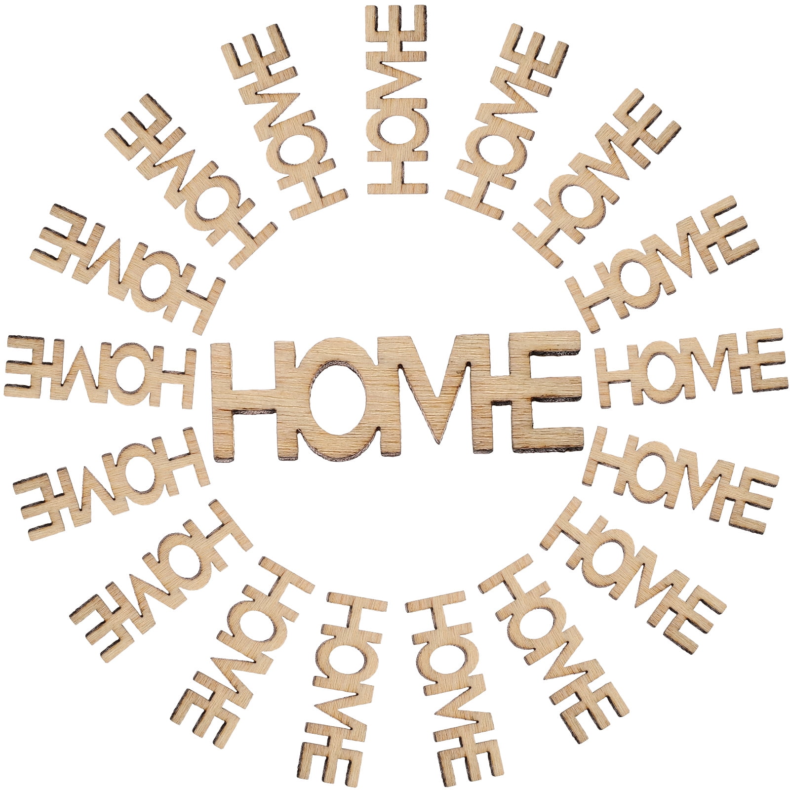 Blank Flag Wood Gifts Home Wooden Cutouts DIY Crafts Tags Sign Words ...