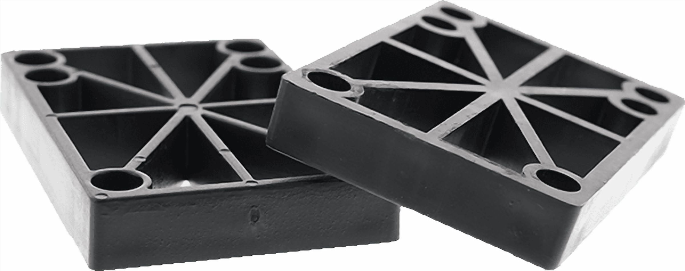 Blank Flat Hard Riser Set 1/2" Black 2Pcs - Walmart.com