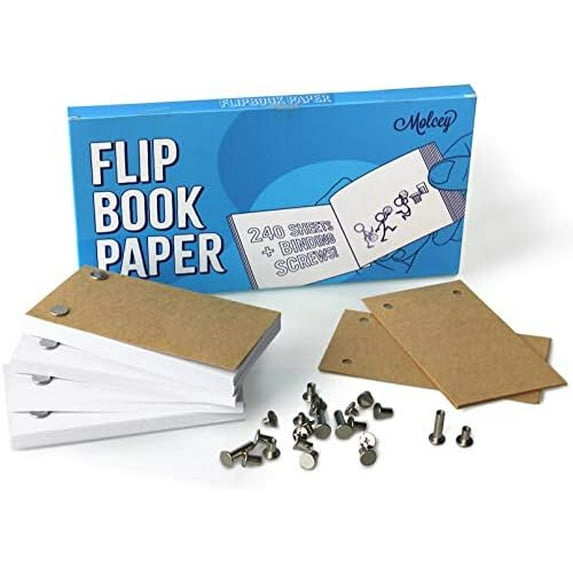 Blank Flip Book - 240 Sheet Animation Paper with Holes - 480 Pages ...