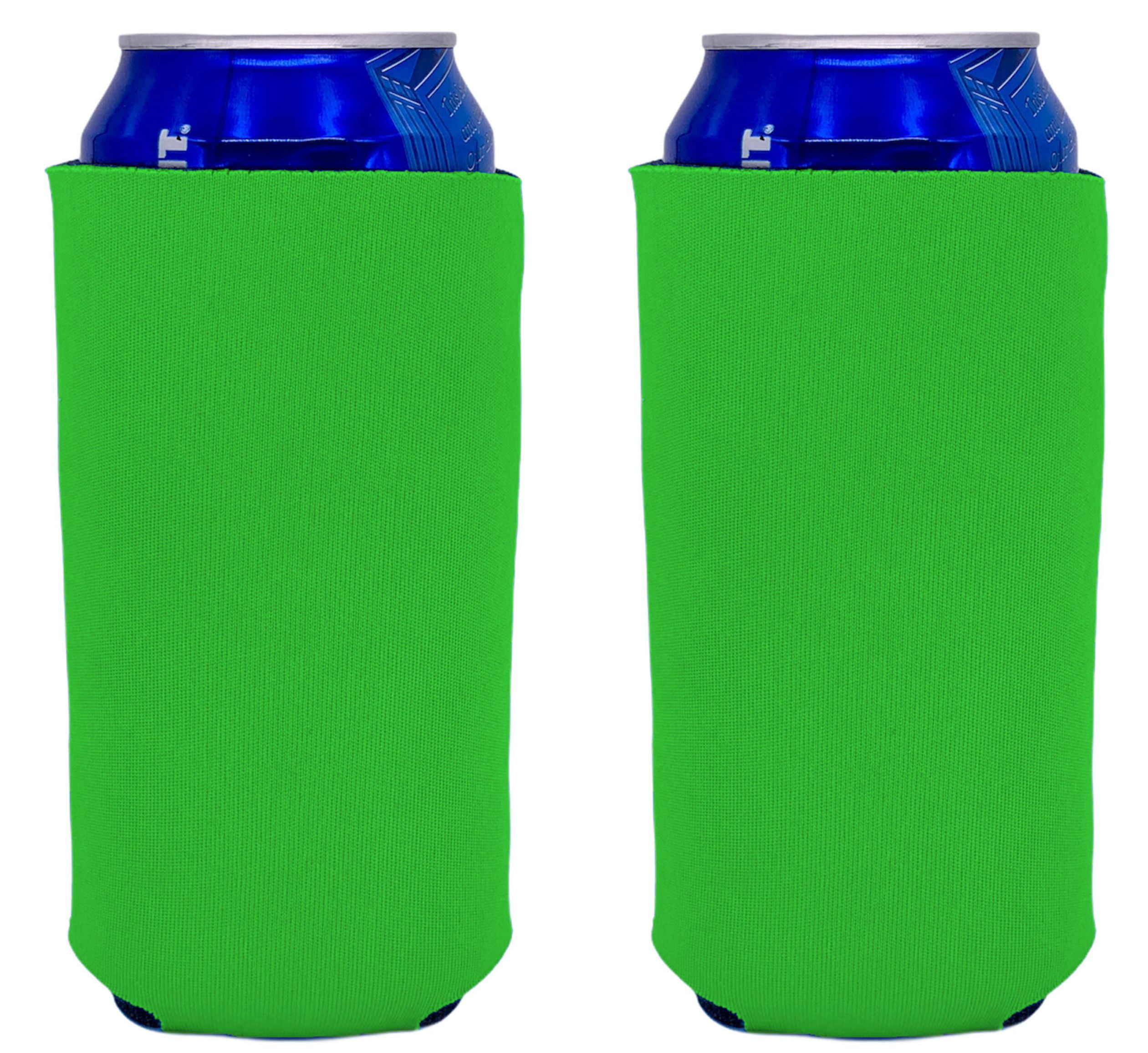 Blank Foam Collapsible 16 oz. Can Coolie (Neon Green, 2 Pack) - Walmart.com