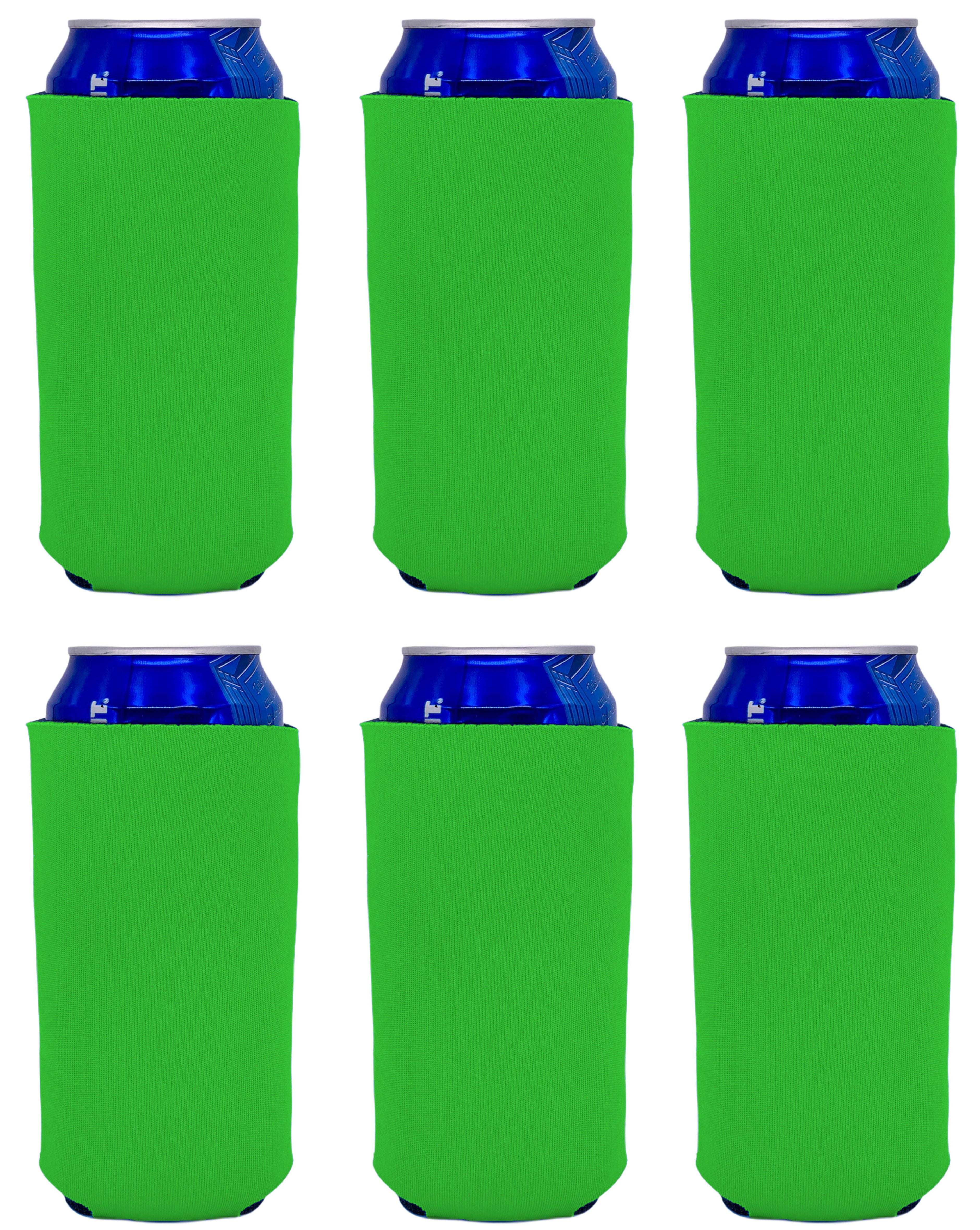 Blank Foam Collapsible 16 oz. Can Coolie (Neon Green, 6 Pack) - Walmart.com