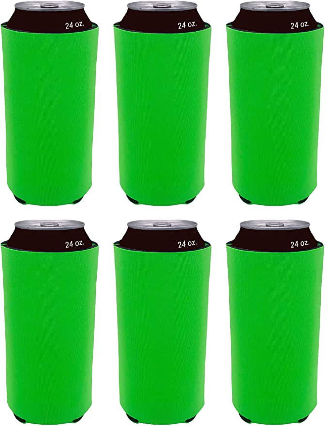 Blank Foam Collapsible 24 oz. Can Coolie (Neon Green, 6 Pack) - Walmart.com
