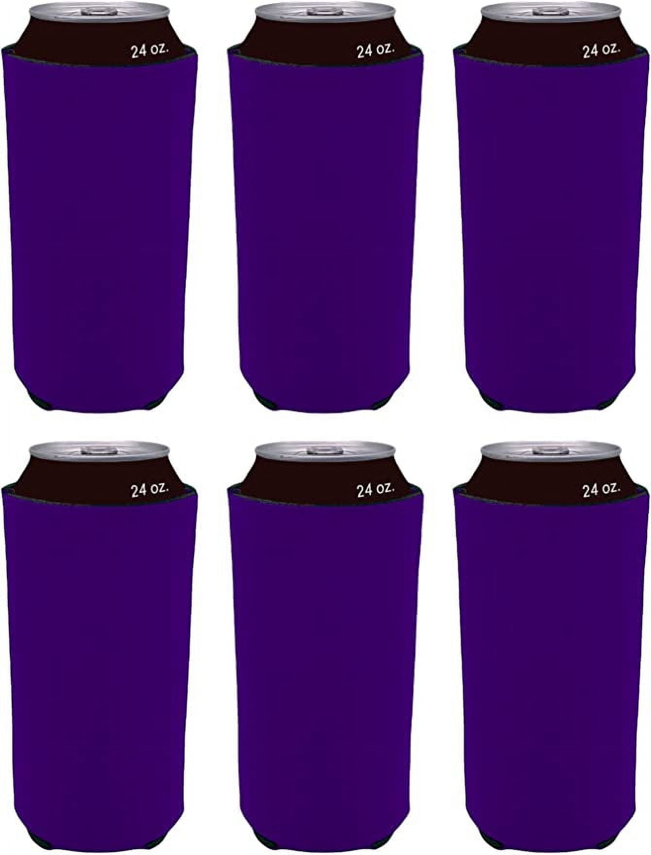 Blank Foam Collapsible 24 oz. Can Coolie (Purple, 6 Pack) - Walmart.com