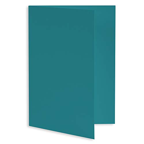 Blank Fold Invitation Card A7 Matte Eggshell Aqua Blue, 25 Pack ...