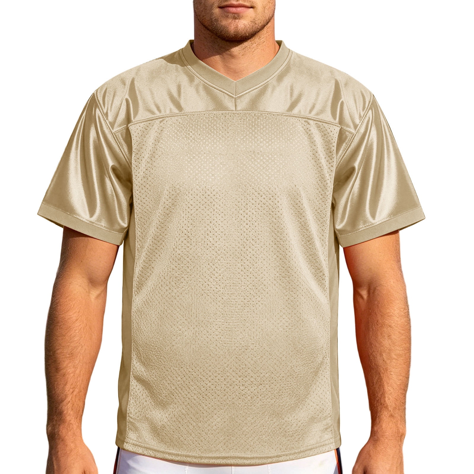 Blank Football Jerseys for Men,Mesh Polyester Plain Football Shirt V ...