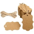 Blank Gift Tags with String, Kraft Paper Hang Tags, Brown Hanging Price ...
