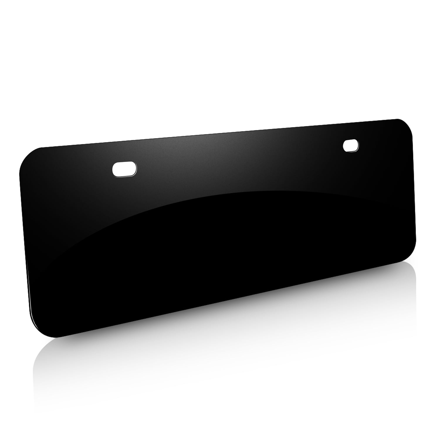 Blank Half-Size Black Stainless Steel License Plate - Walmart.com
