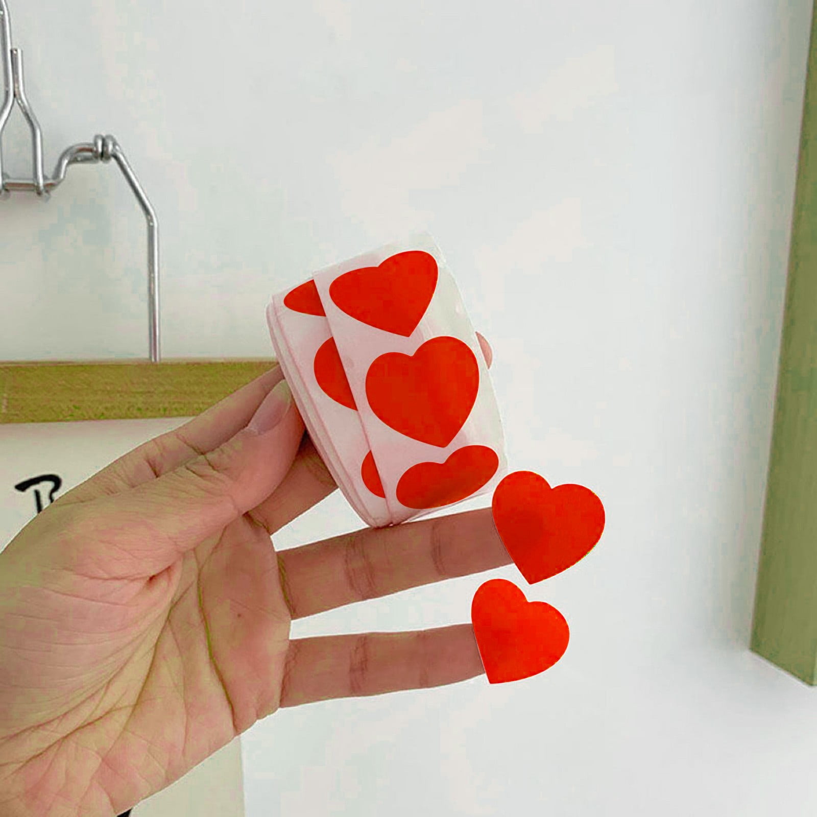 "Blank Heart Stickers Self Roll For Heart Shaped Labels And Tags ...