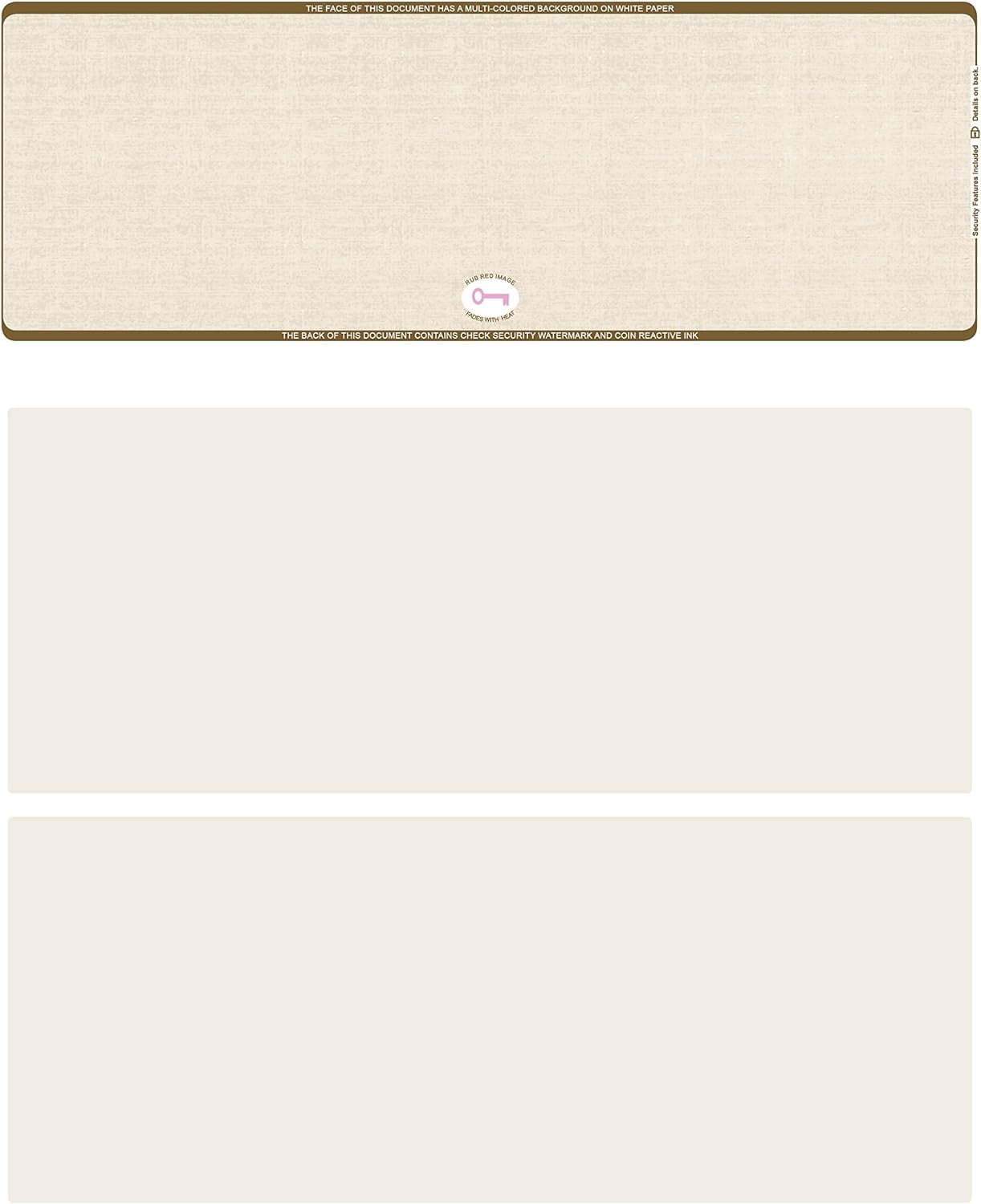 Blank High Security Top Computer Checks, 250 Tan Laser Checks - Walmart.com