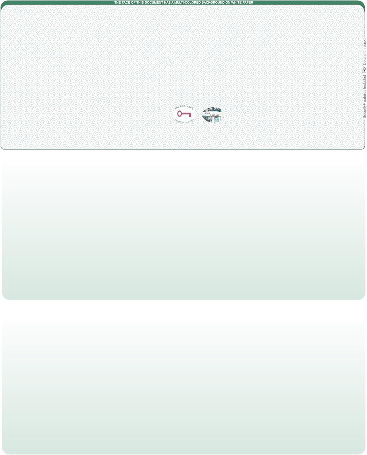 Blank Hologram Top Computer Checks, Blank Top Hologram Laser Checks ...