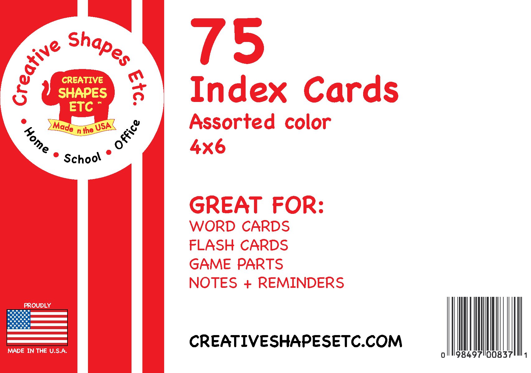 Universal Ruled Index Cards, 4 x 6, White, 500/Pack -UNV47235 - Walmart.com